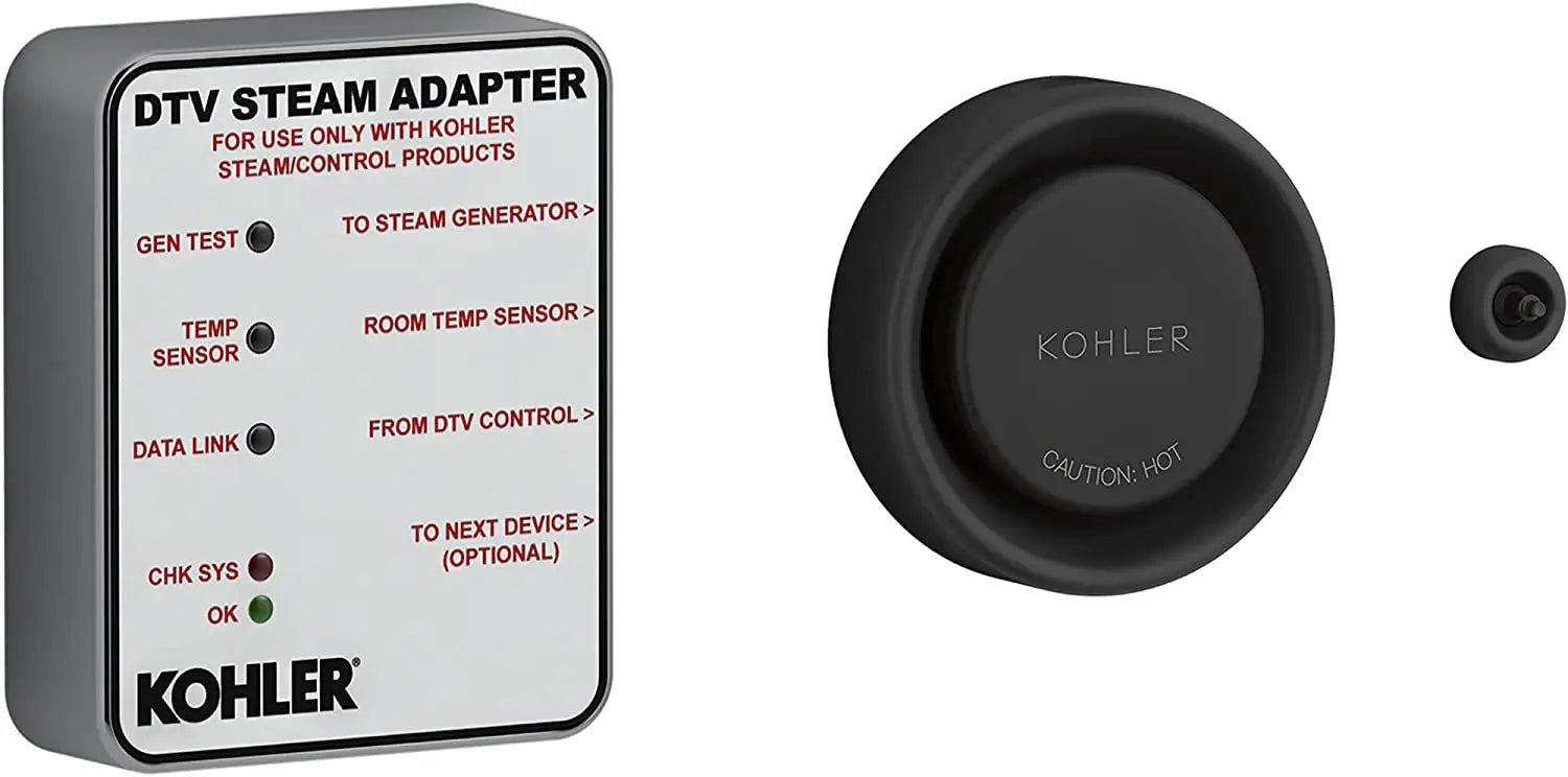 Kohler 5548-K1-BL DTV+™ Steam Adapter Kit, SINGLE, Matte Black Finish ...