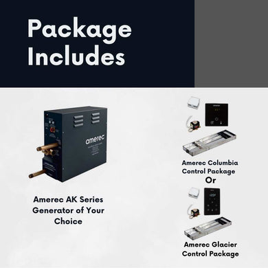 Amerec AK Series All-In-One Steam Shower Package Generator and Control ...